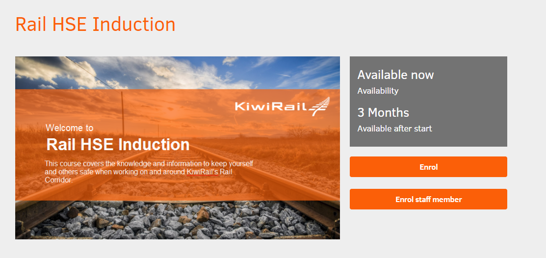 Training and Inductions | KiwiRail